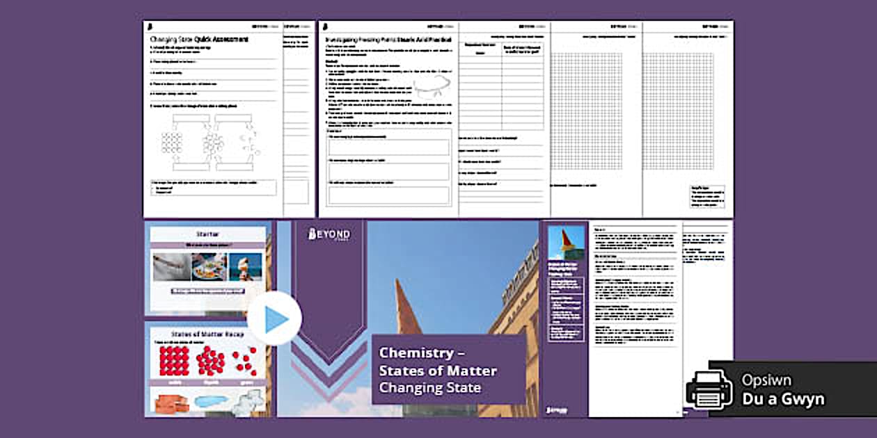Beyond Cymru: States of Matter Changing States Pack