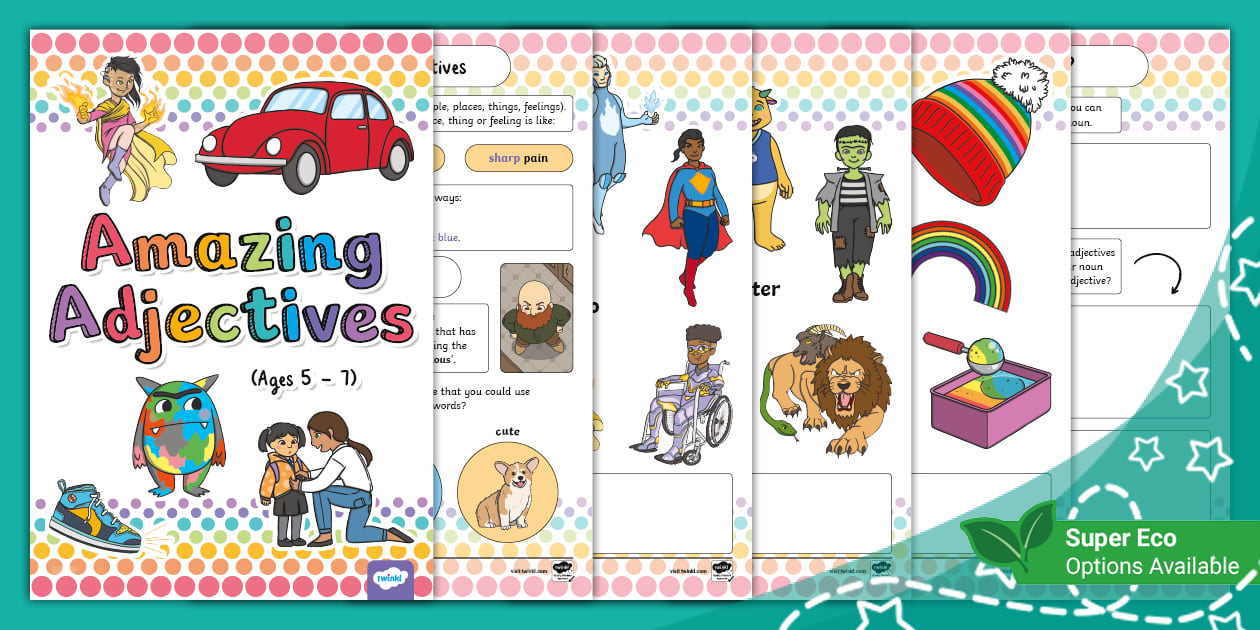 KS1 Amazing Adjectives (Ages 5 - 7) (teacher made) - Twinkl