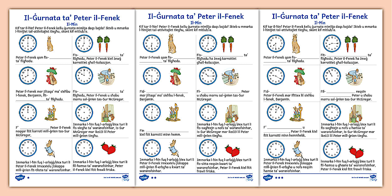 Il-Grammatika l Il-Ħin: Il-Ġurnata ta' Peter il-Fenek
