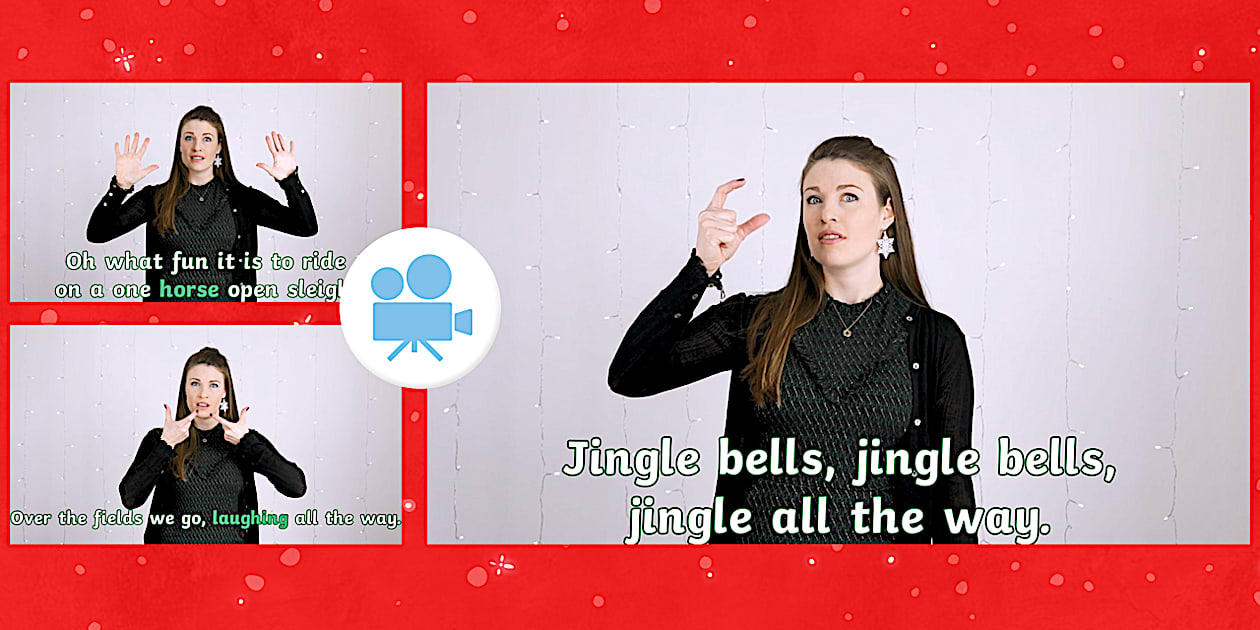 How to Sign Jingle Bells Christmas Carol with British Sign Language (BSL)