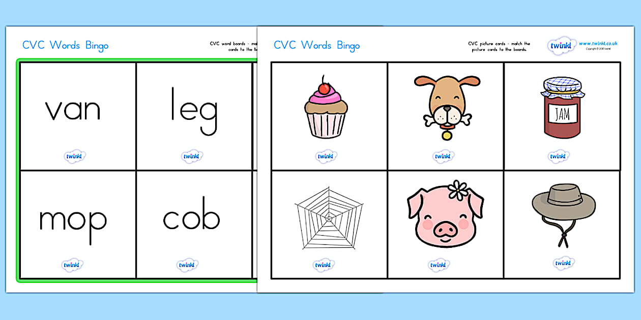 CVC Word Bingo (Hecho por educadores) - Twinkl