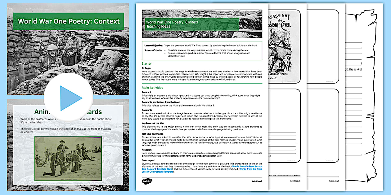 World War One Poetry | Remembrance Day 2019 | Beyond