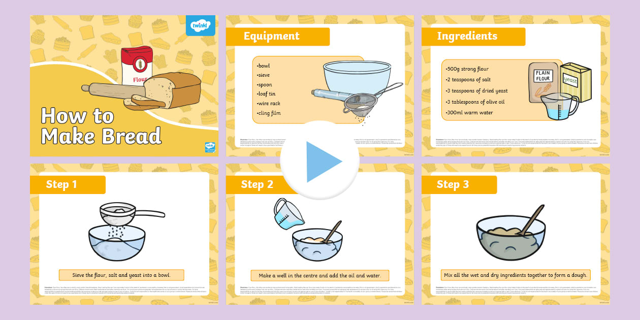 Bread Recipe PowerPoint (teacher made) - Twinkl