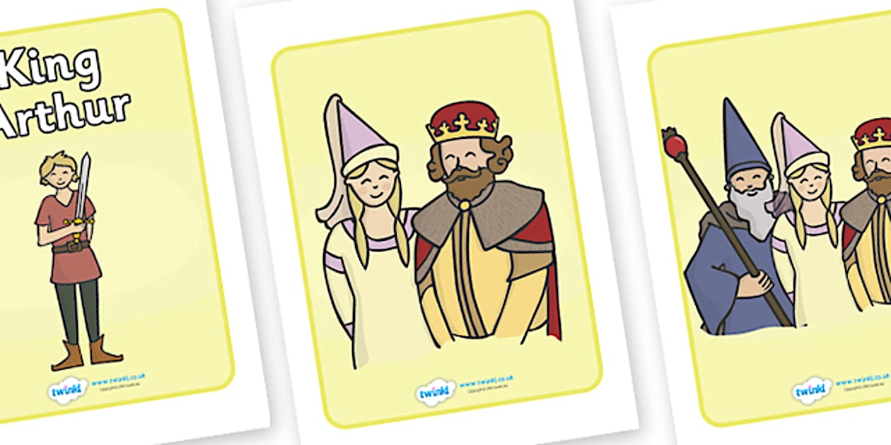 Teacher-made King Arthur Story Sequencing Display Posters