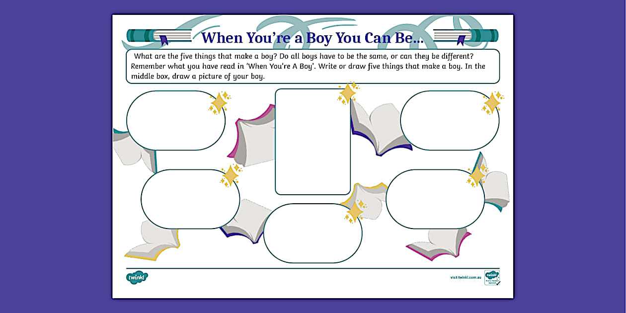 Writing Activity Sheet to Support 'When You're A Boy'