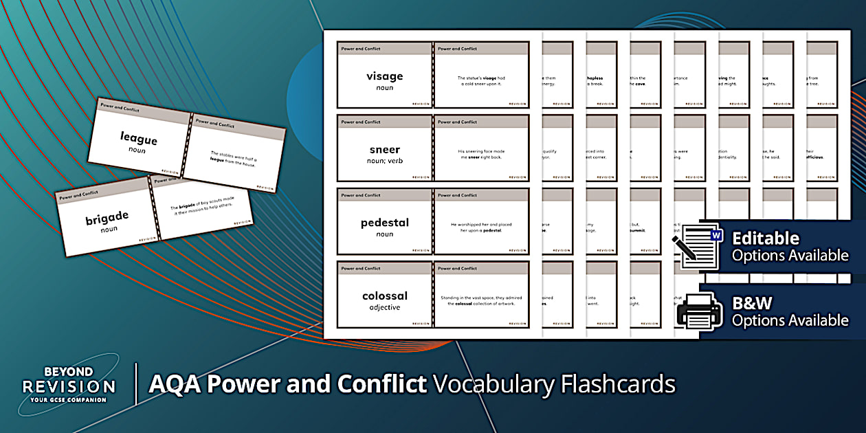 Power and Conflict Revision | Vocabulary Flashcards | GCSE