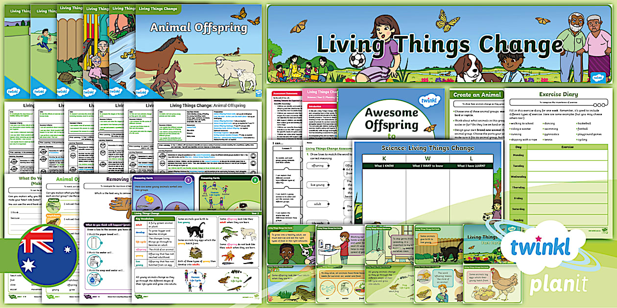 Year 2 Science Living Things Change Unit Pack (teacher made) Year 2 Science Living Things Change Unit Pack (teacher made)
