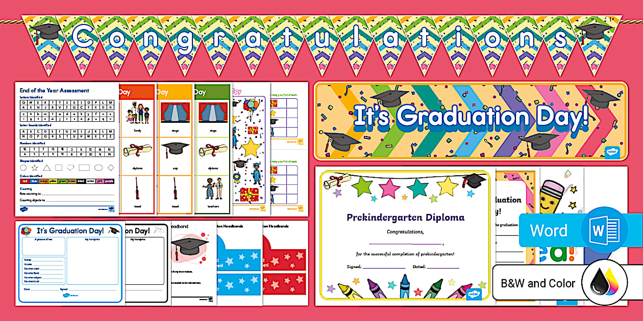 Prekindergarten Graduation Activity Pack (teacher made)