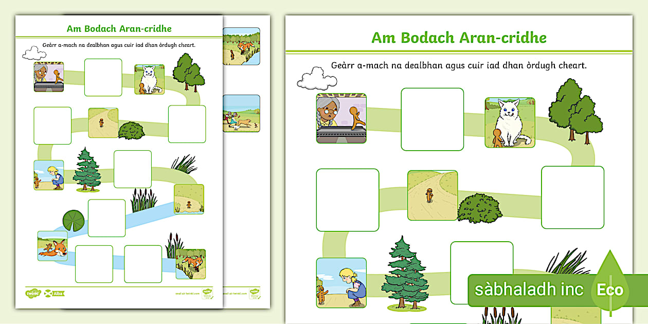 Am Bodach Aran-cridhe - Gnìomh Mapa Stòiridh - Twinkl