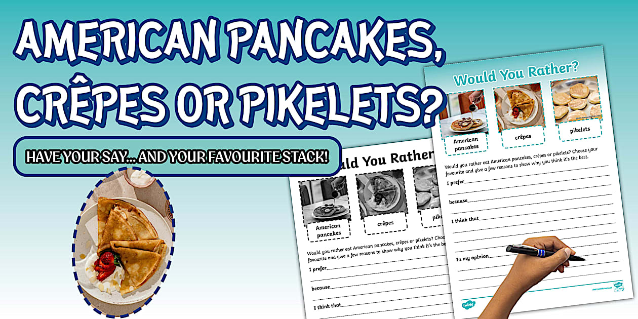 Would You Rather? Pancake Opinion Writing Template
