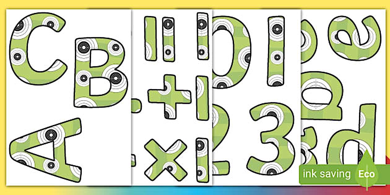 Shooting Display Letters and Numbers Pack (teacher made)