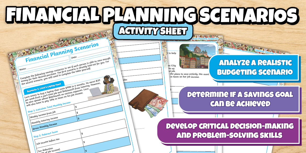 Financial Planning Scenarios Activity Sheet