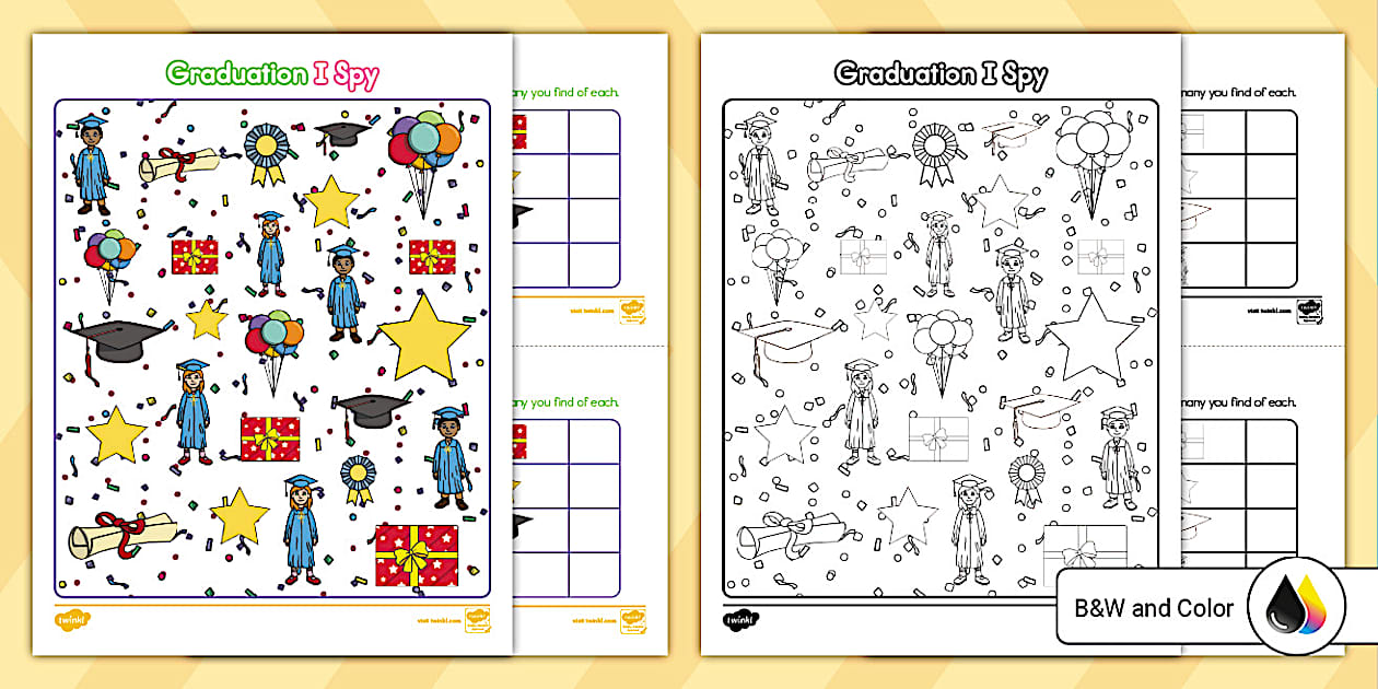 Graduation I Spy Activity