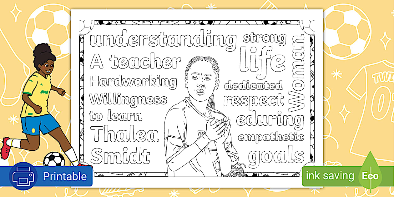 Thalea Smidt Describing Words Colouring Page (teacher made)