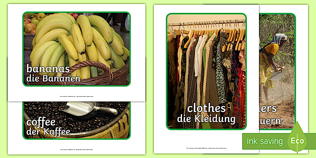 Fairtrade Display Photos English/German (teacher made)