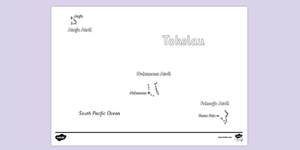 Tokelau Map Colouring | Colouring Sheets (teacher made)