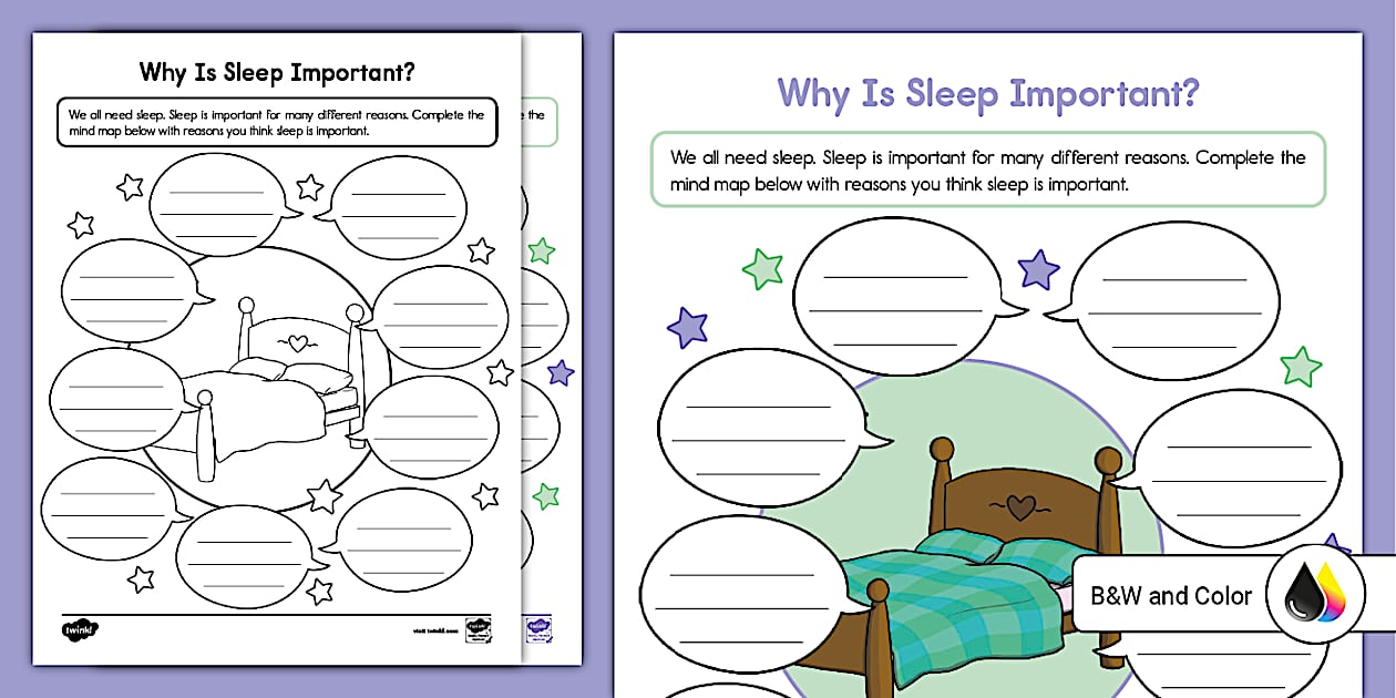 Why Is Sleep Important? Mind Map (Teacher-Made) - Twinkl