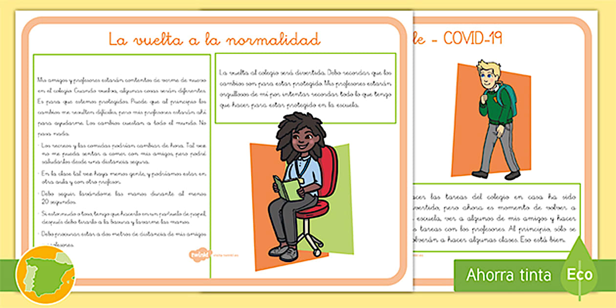 Pósters: Instrucciones para la vuelta al cole - Covid19