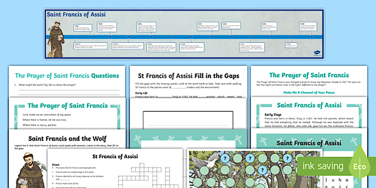 Saint Francis of Assisi Activity Pack (teacher made)
