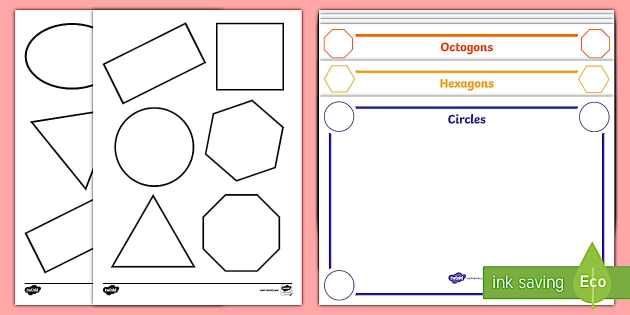 Higher Ability 2D Shape Cut and Stick Sorting Activity