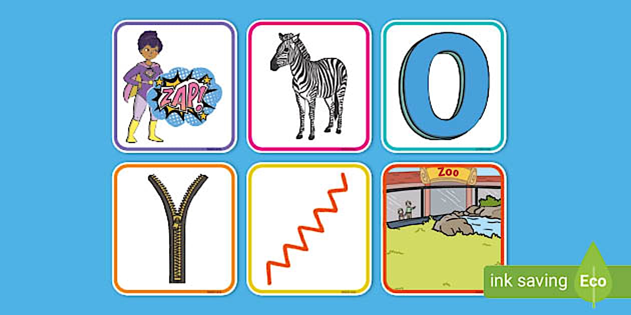 Initial Sounds Alliteration Picture Cards: Letter z - Twinkl