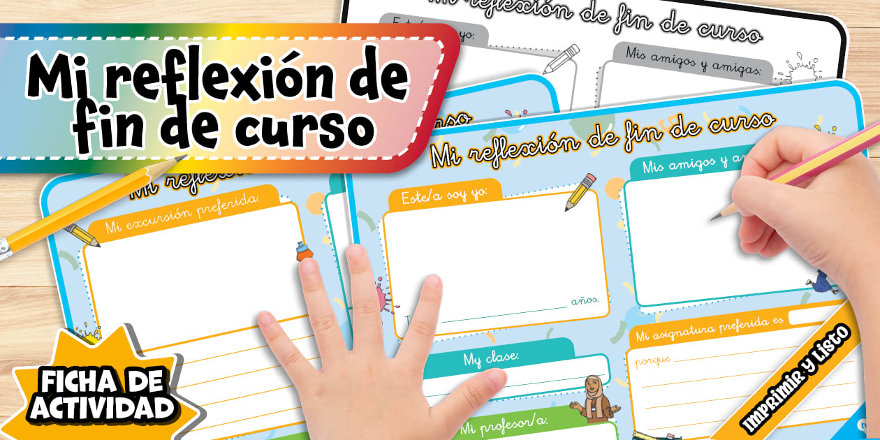 Ficha de actividad: Mi reflexión de fin de curso