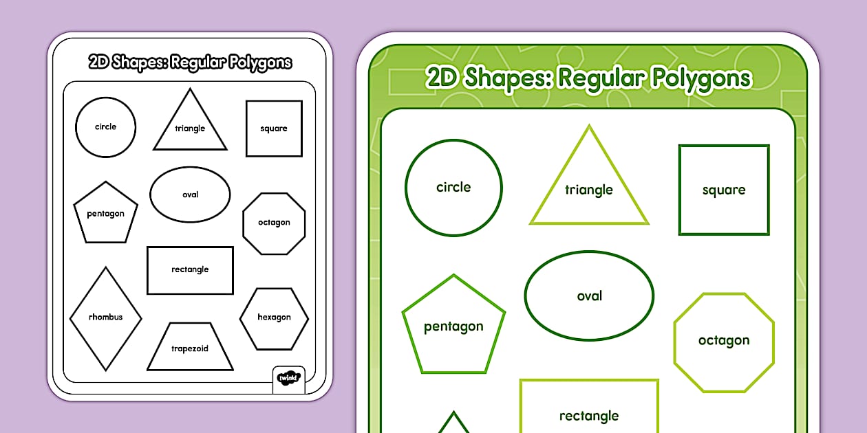 Regular Polygon Math Poster | Elementary Resources | Shape