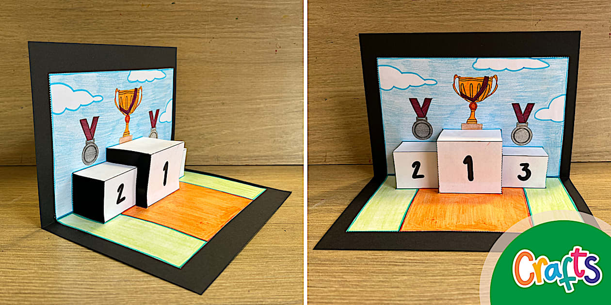 Pop-up Winners Podium Card | Twinkl Crafts (Teacher-Made)