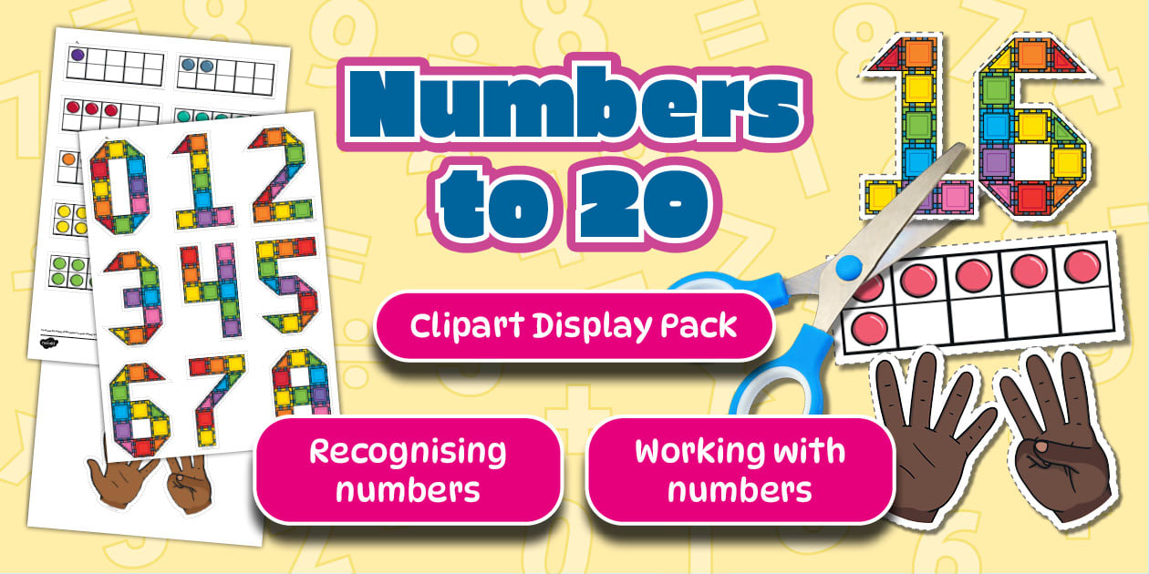 Numbers to 20 Clipart Display Pack