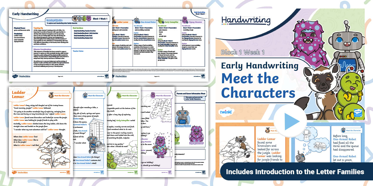 Early Handwriting: Block 1 Week 1
