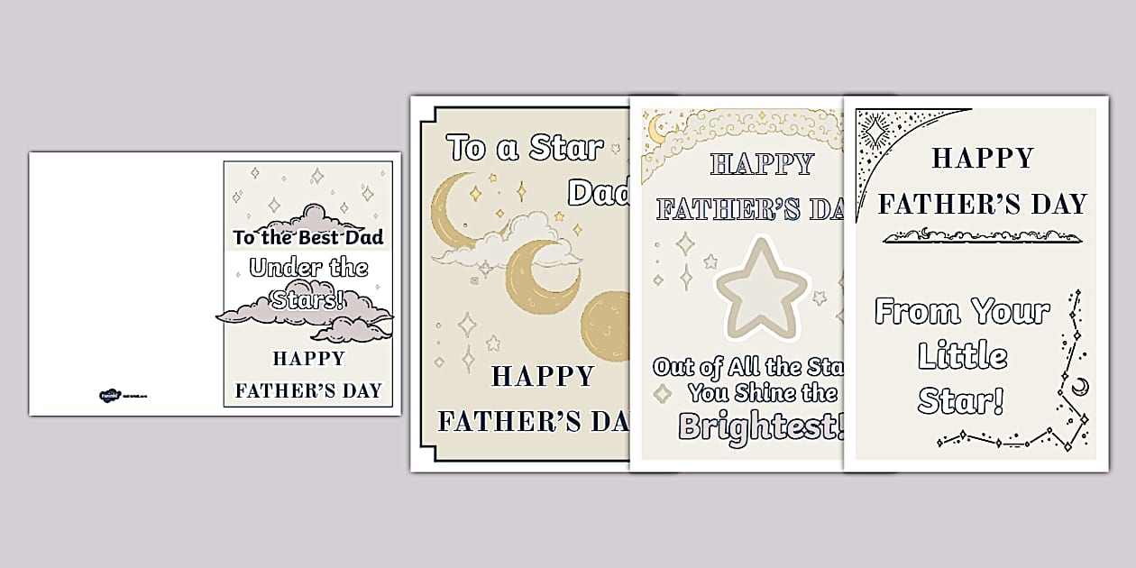 Celestial-Themed Father's Day Cards - KS2 (teacher made)