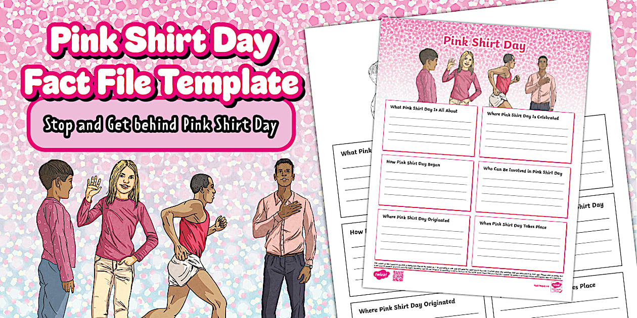 Pink Shirt Day Fact File Template