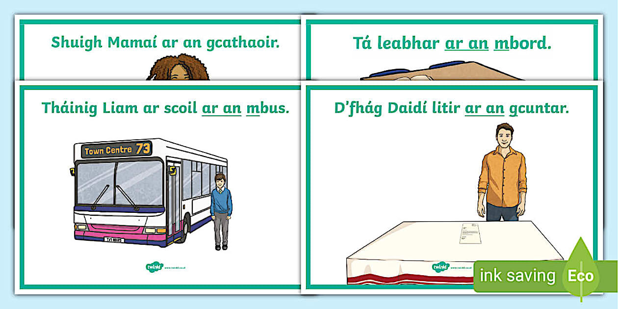 Gramadach na Gaeilge, Ar An Display Posters (teacher made)