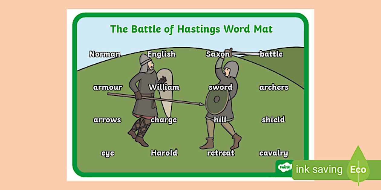 Editable The Battle of Hastings Word Mat - Twinkl