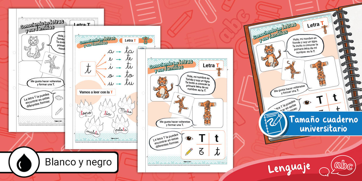 Guía | Trabajo | letra | t | T | (teacher made) - Twinkl
