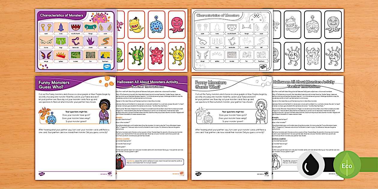 All About Monsters Primary Activity (teacher made) - Twinkl