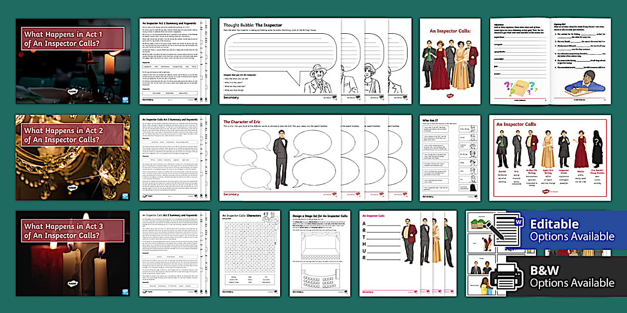 An Inspector Calls Scheme of Work for Lower Ability Pupils