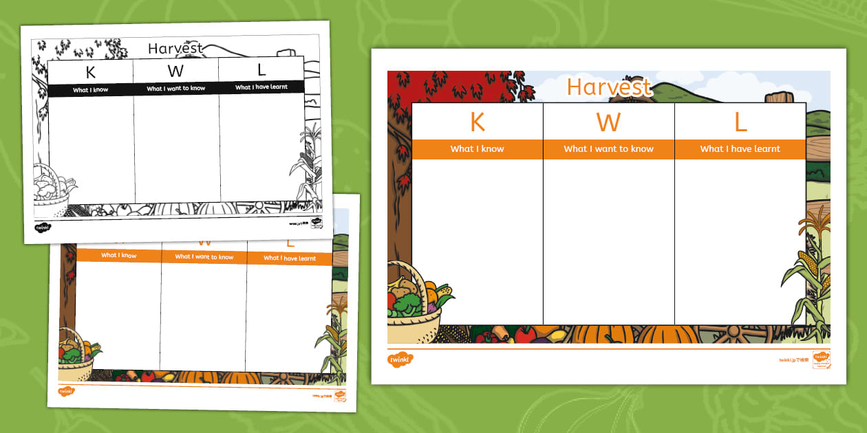 Harvest KWL Grid - Twinkl Writing Resources - Twinkl