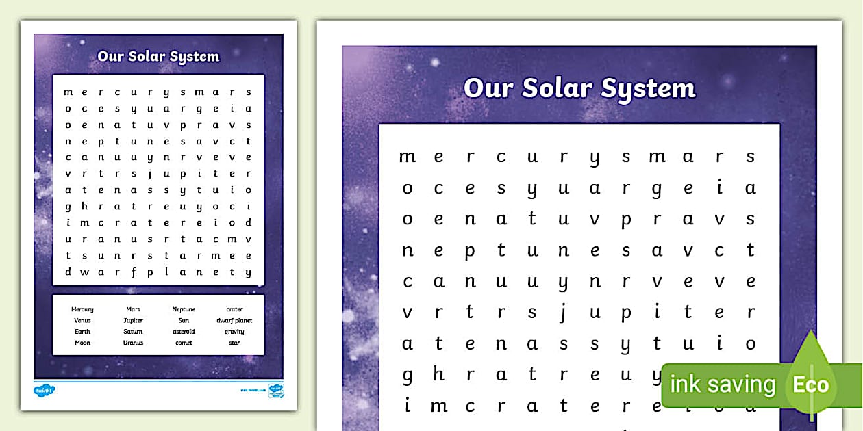 Planet Word Search Home Activity | Parent Teaching Support