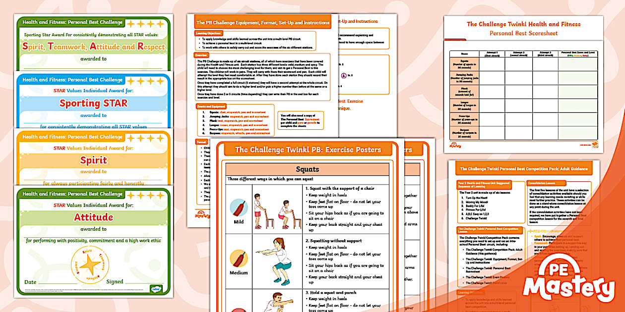 PE Mastery:Year2 Health and Fitness Intra-school Competition Pack