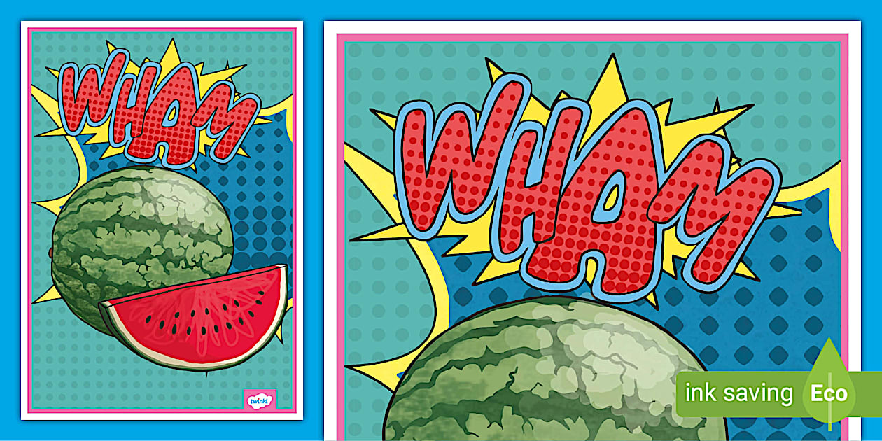 Watermelon Pop Art Display Poster (teacher made) - Twinkl