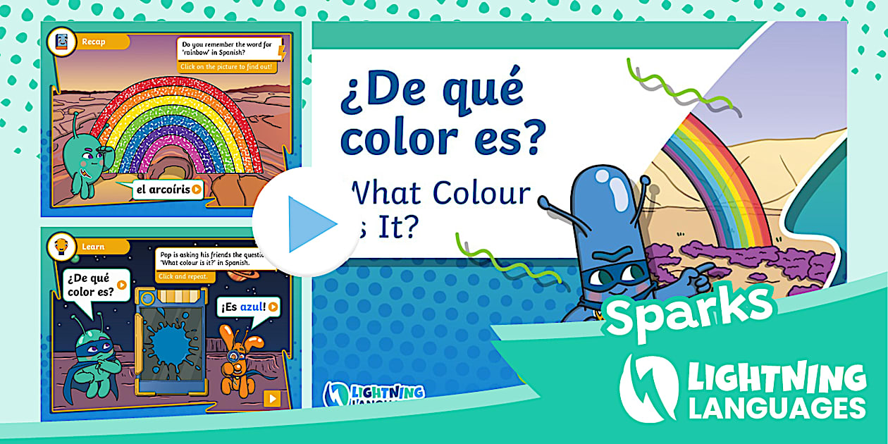 👉 Lightning Languages | Spanish | Colours of the Rainbow PowerPoint 3