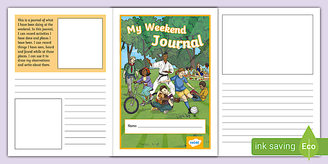 Weekend Journal Writing Template (teacher made) - Twinkl