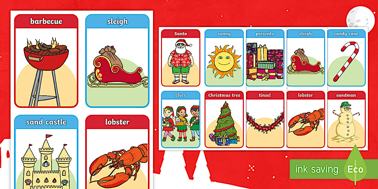 TAS Christmas Flash Cards (teacher made) - Twinkl