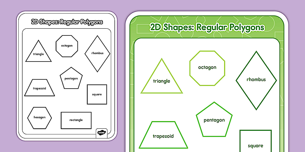Regular Polygon Math Poster | Elementary Resources | Shape