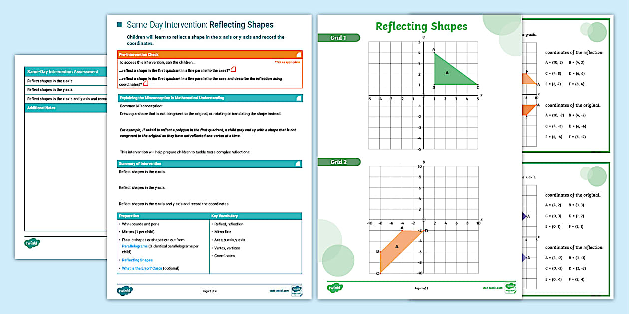 👉 Year 6 Maths Same-Day Intervention Plan: Reflecting Shapes