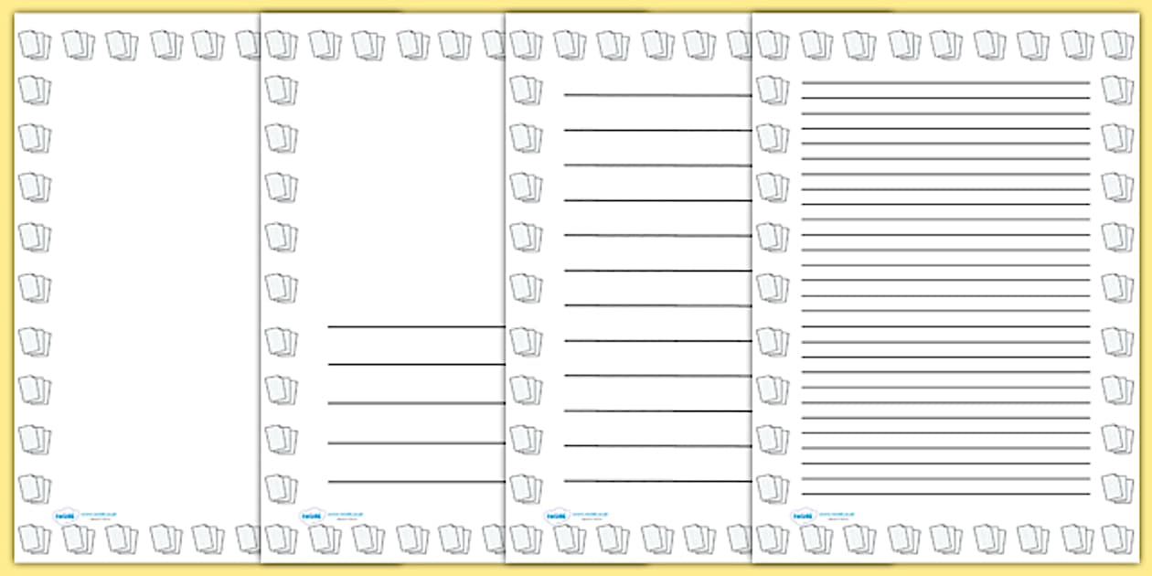 Story Handwriting Paper - Paper Borders | Twinkl - Twinkl