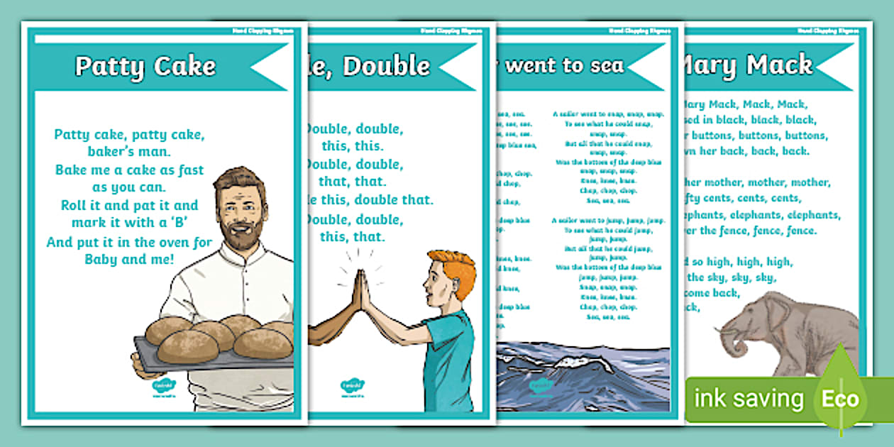 Hand Clapping Rhymes Posters (teacher made) - Twinkl