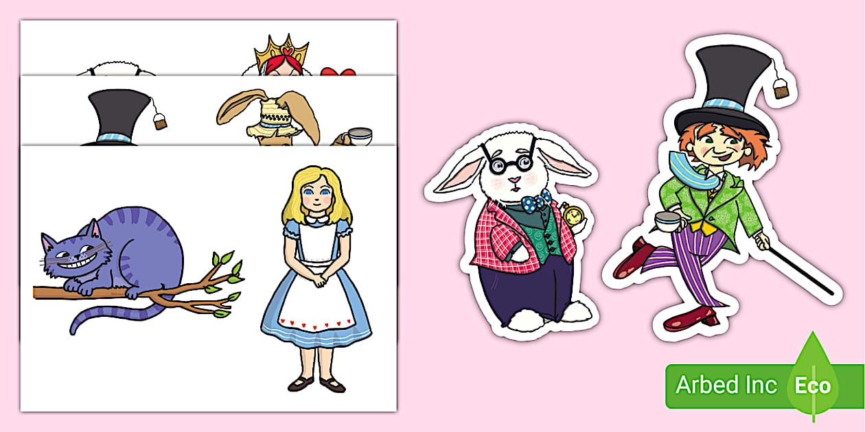 Pypedau Ffyn Anturiaethau Alys yng Ngwlad Hud (teacher made)