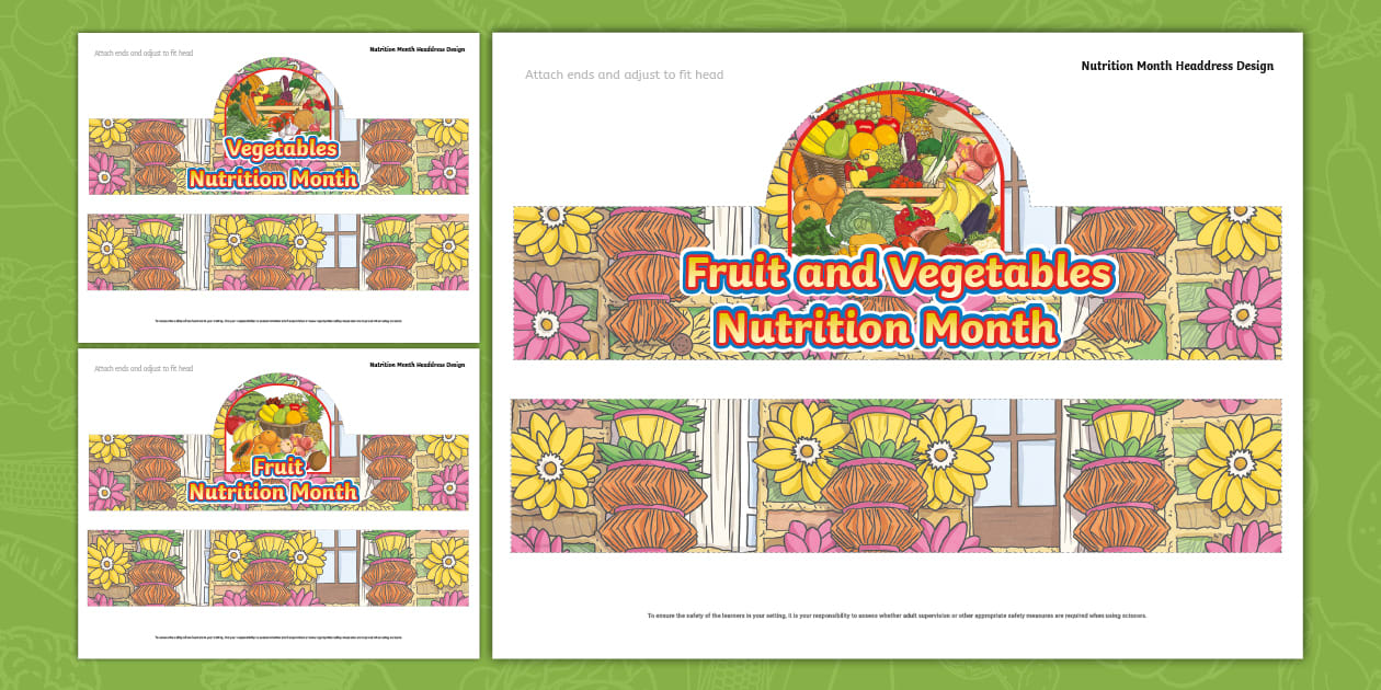 Nutrition Month Headdress Design (teacher made) - Twinkl